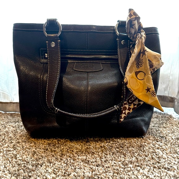 Coach | Bags | Coach Bag With Coach Scarf | Poshmark